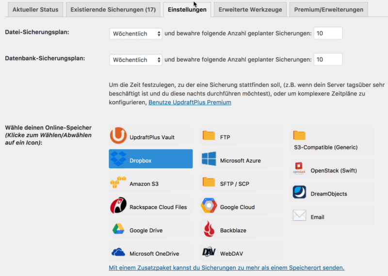 Tutorial: Zuverlässiges WordPress Backup mit UpdraftPlus