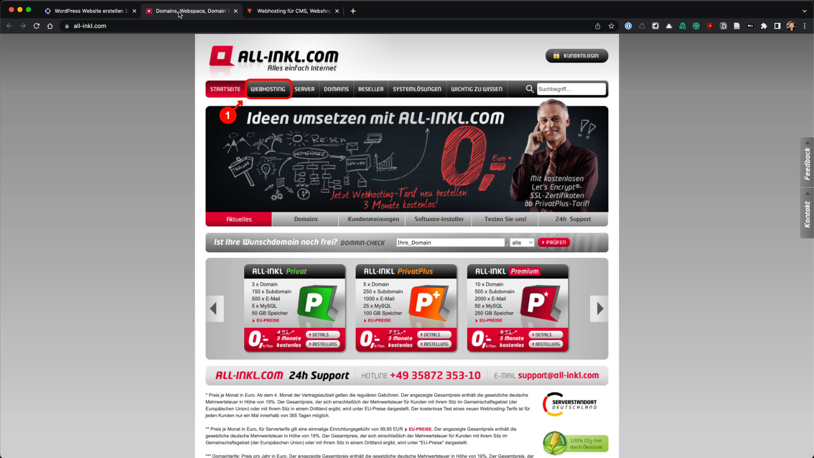 All-Inkl Account & WordPress einrichten – wphelp.de